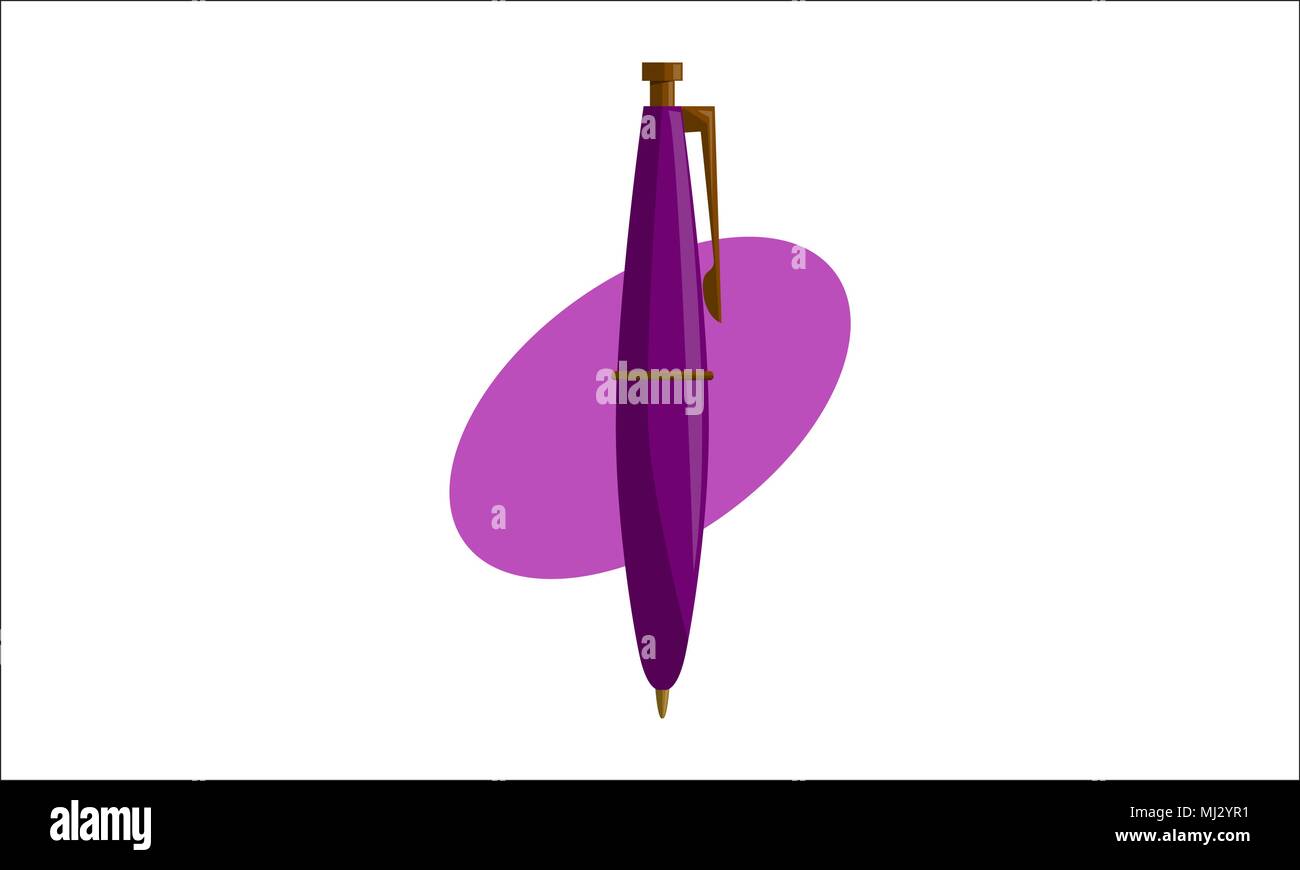 Pencil Pen Design Template Isolated Vector Stock Vector Image & Art - Alamy
