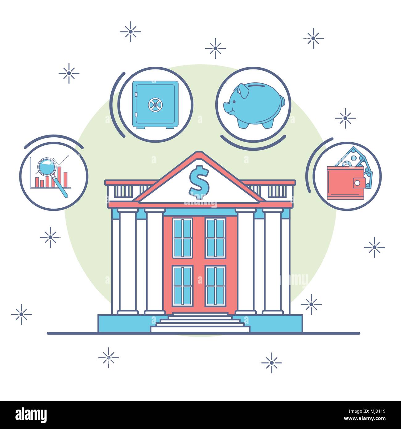 Money and bank concept Stock Vector Image & Art - Alamy