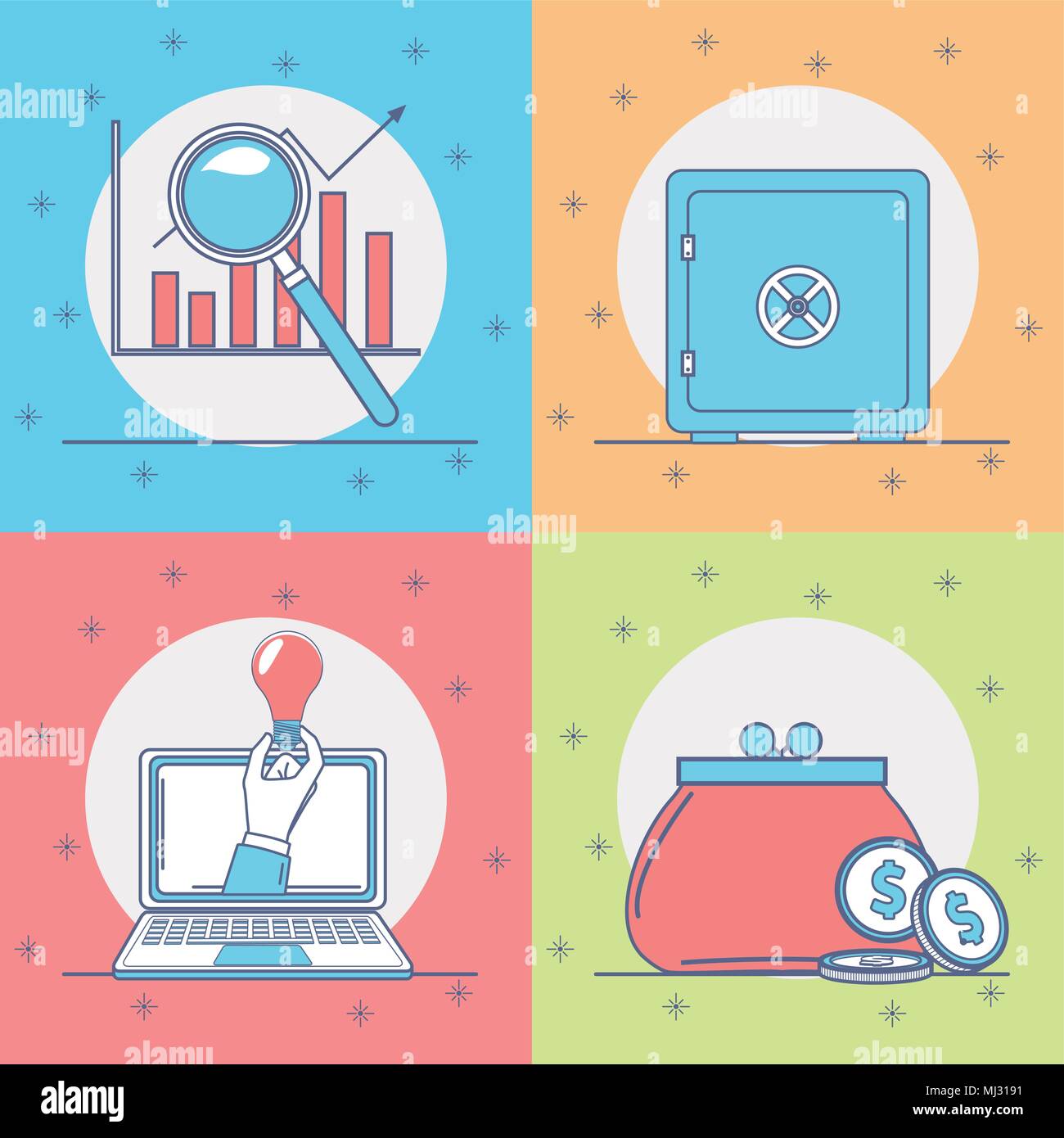 Set of money and bank icons Stock Vector Image & Art - Alamy