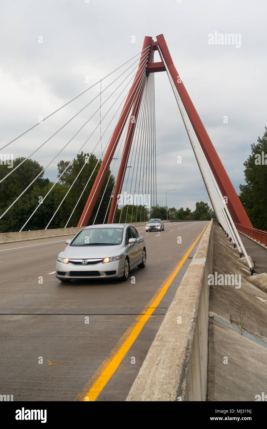 Robert Stewart Bridge in Columbus Indiana Stock Photo - Alamy