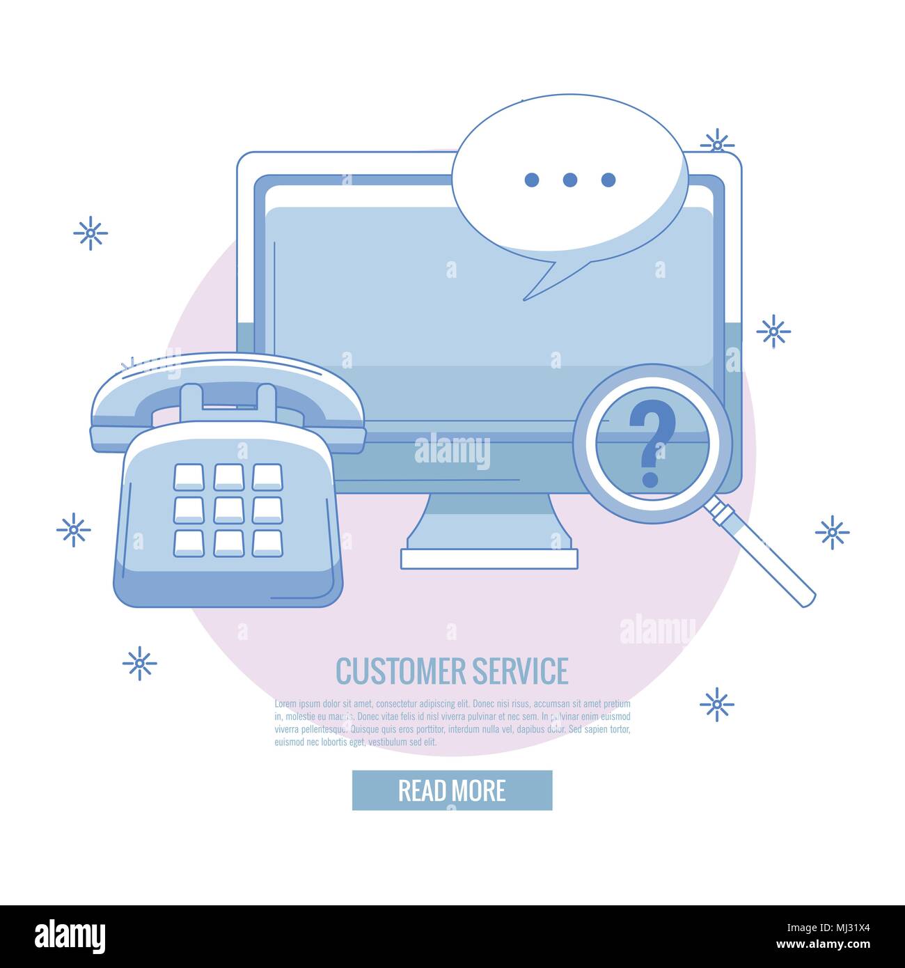 Customer service banner Stock Vector Image & Art - Alamy