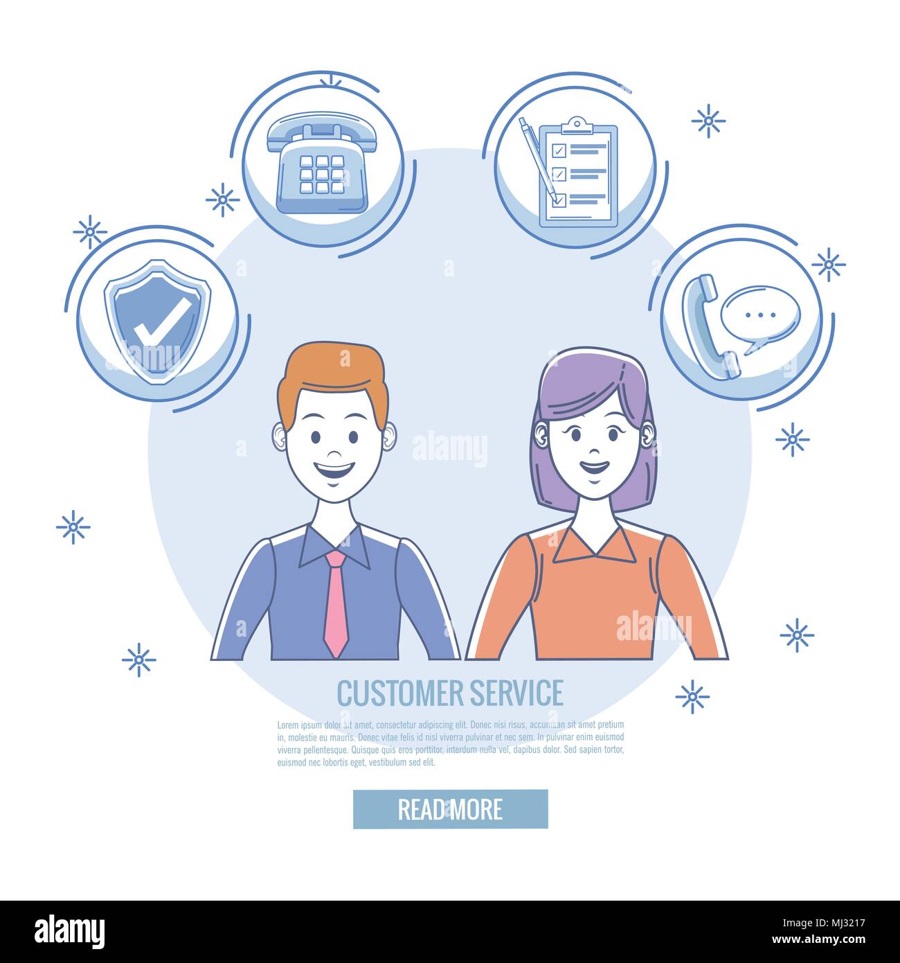 Customer service banner Stock Vector Image & Art - Alamy
