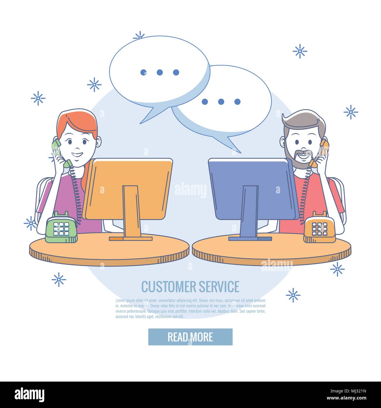 Customer service banner Stock Vector Image & Art - Alamy