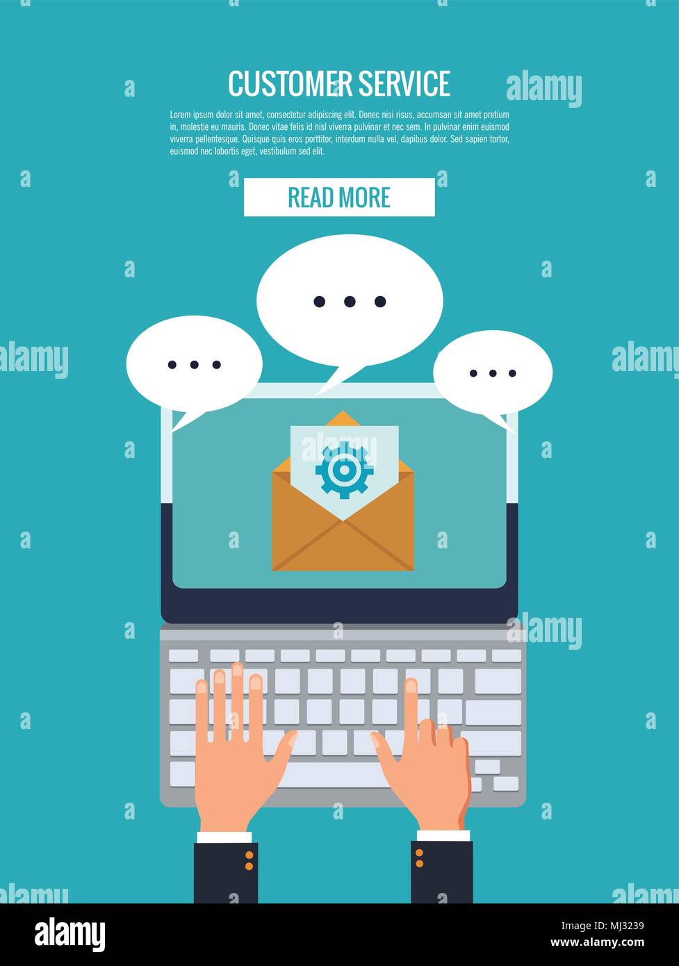 Customer service banner Stock Vector Image & Art - Alamy