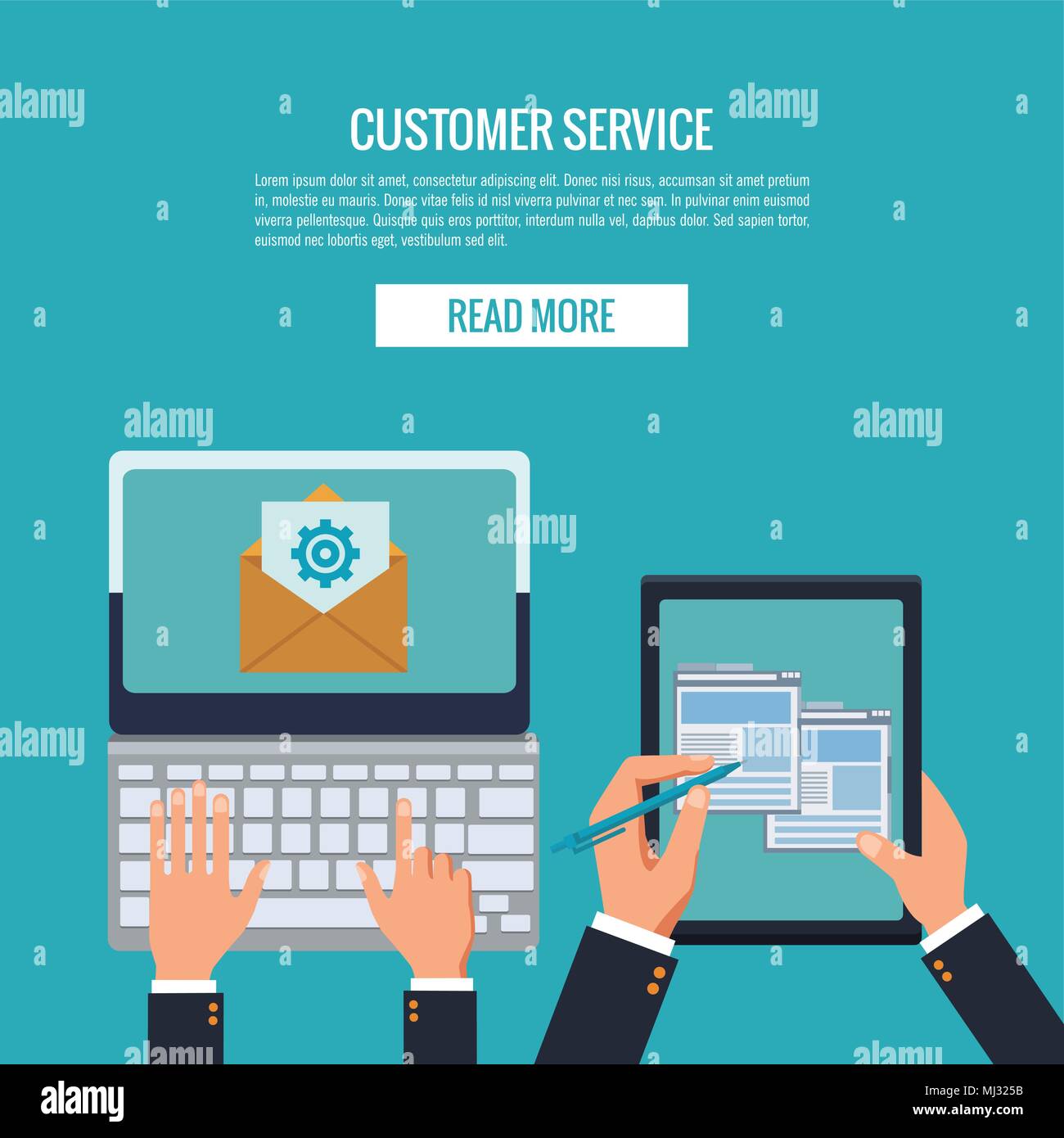 Customer service banner Stock Vector Image & Art - Alamy