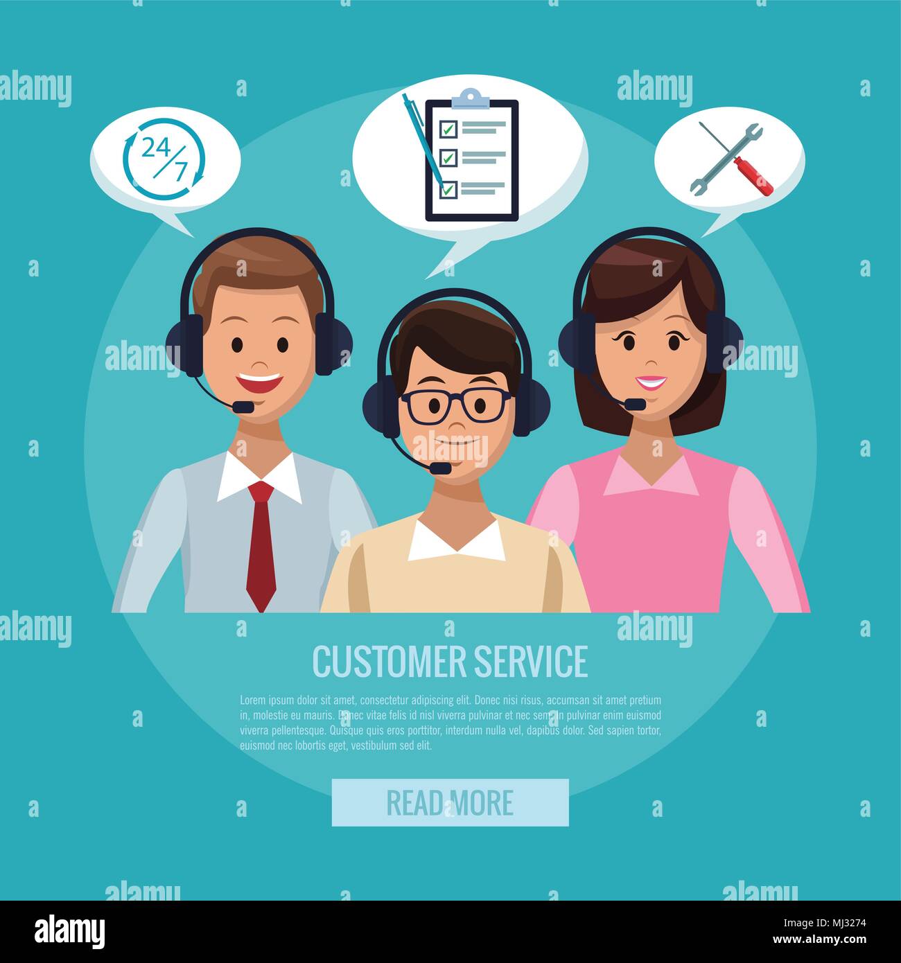 Customer service banner Stock Vector Image & Art - Alamy
