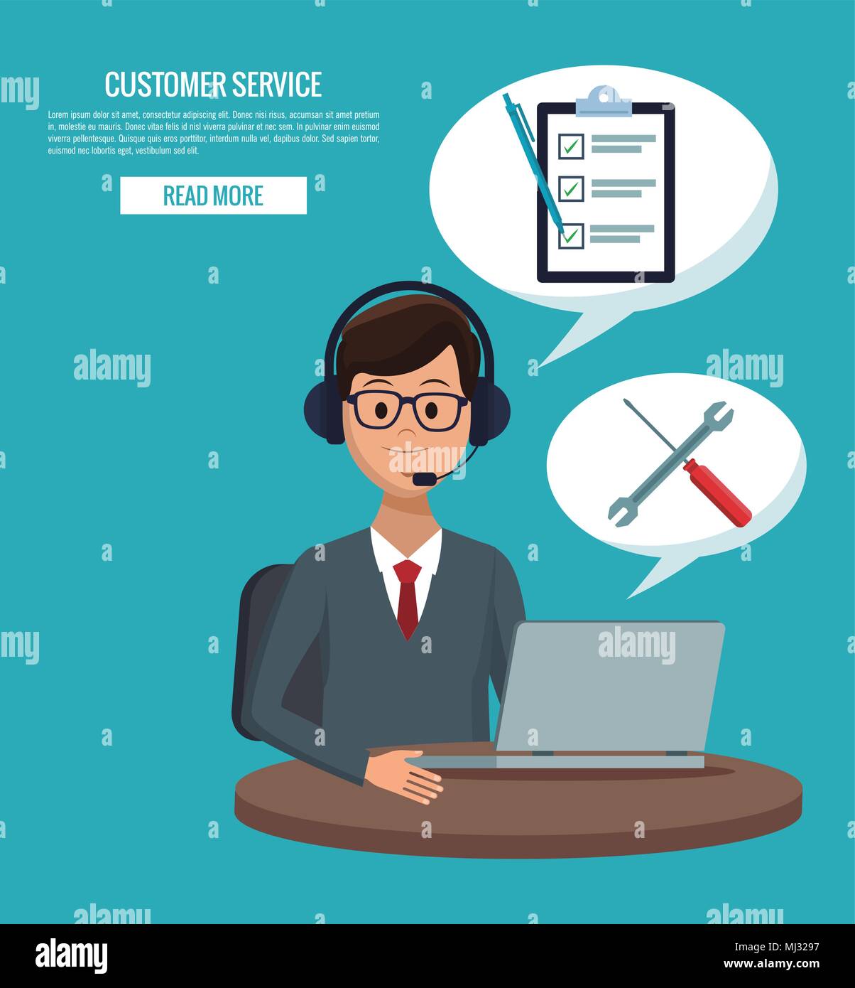 Customer service banner Stock Vector Image & Art - Alamy