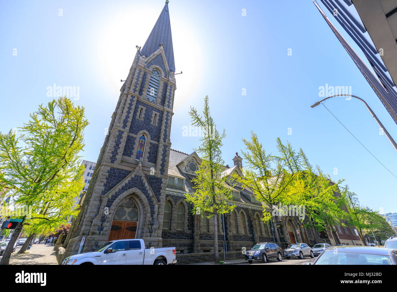 Portland, Oregon, USA - April 26, 2018 : First Presbyterian Church ...