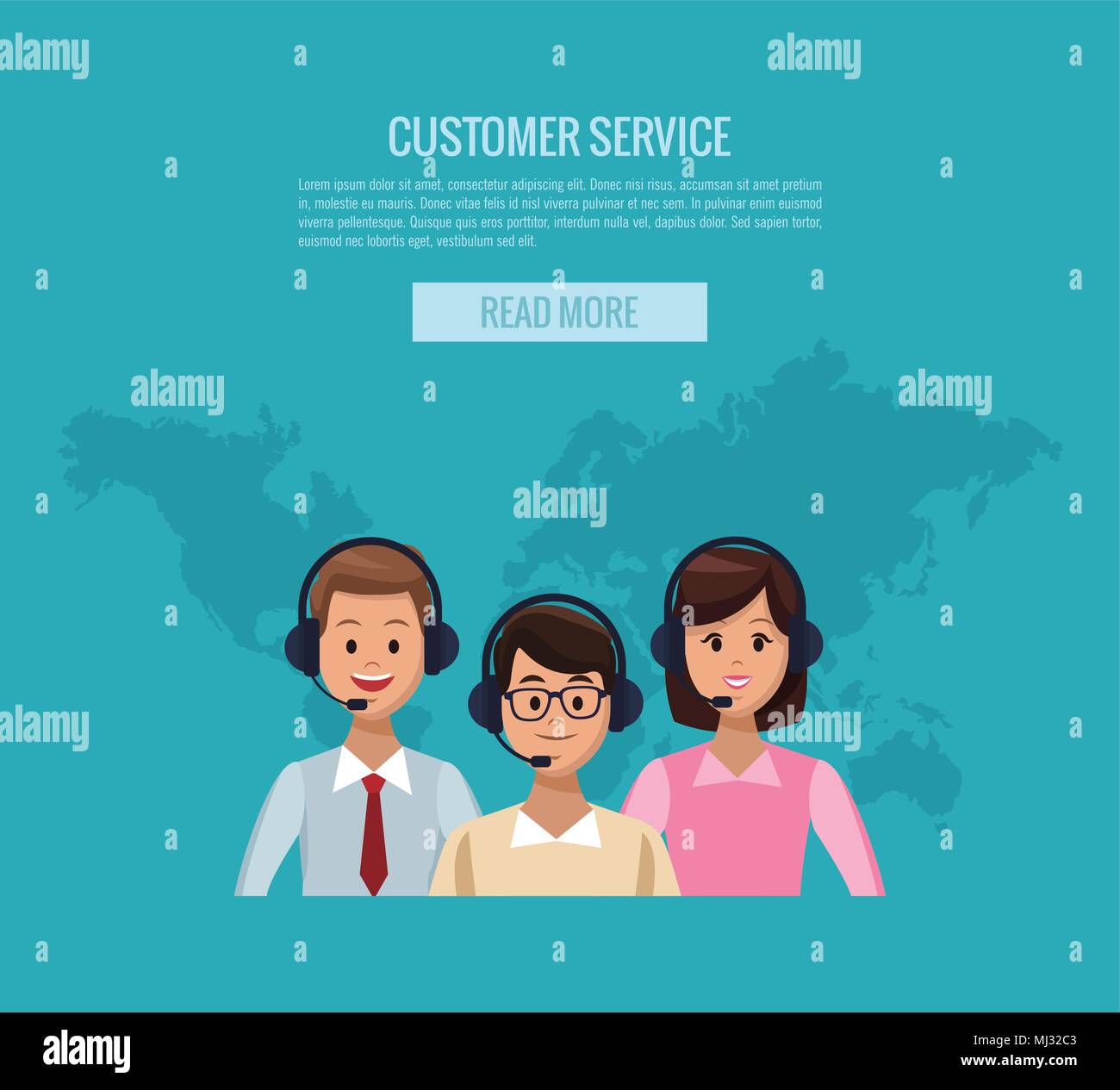 Customer service banner Stock Vector Image & Art - Alamy