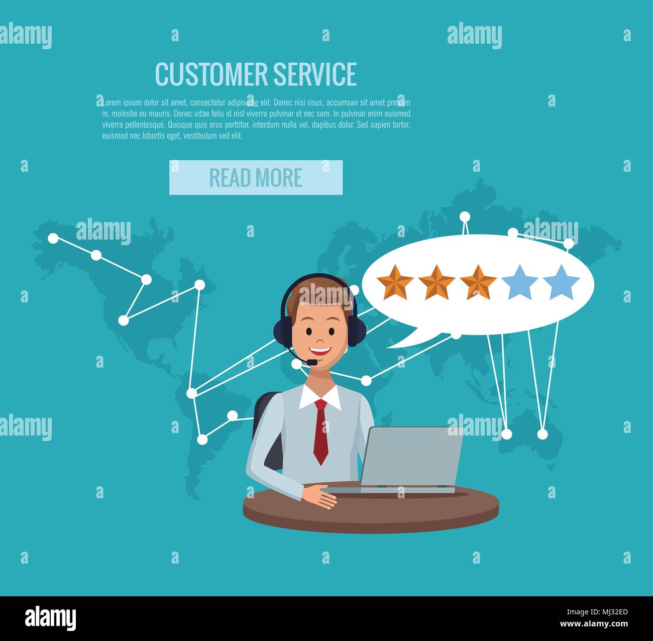 Customer service banner Stock Vector Image & Art - Alamy