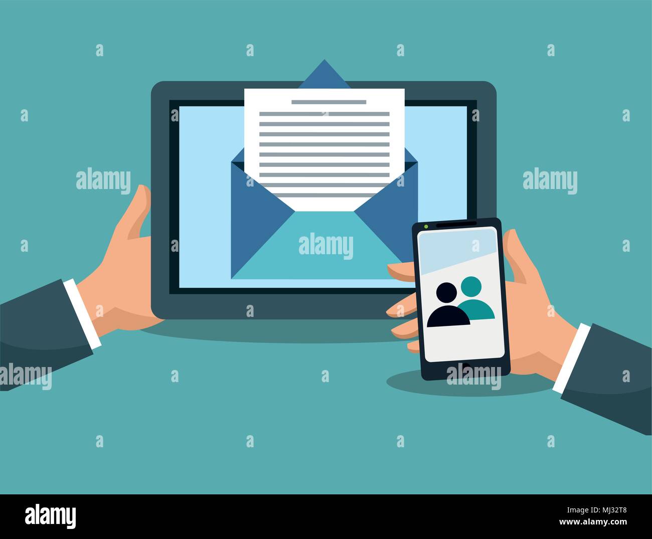 Email marketing and network Stock Vector Image & Art - Alamy