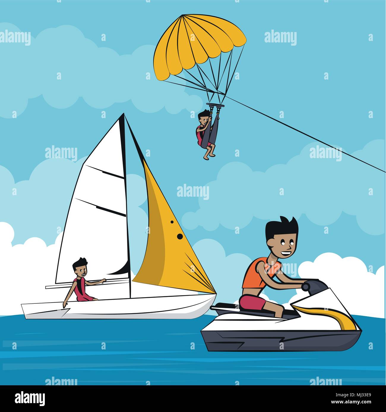 Summer water sport concept Stock Vector Image & Art - Alamy