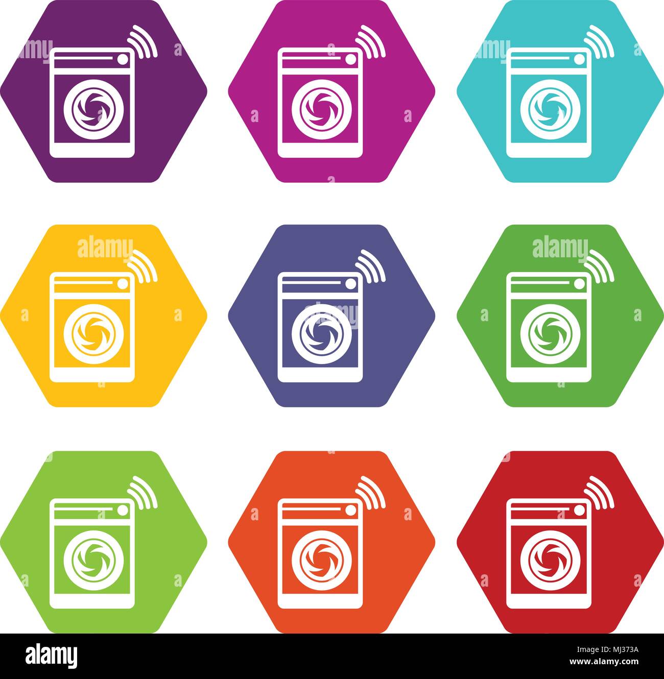 Washing machine icons set 9 vector Stock Vector Image & Art - Alamy