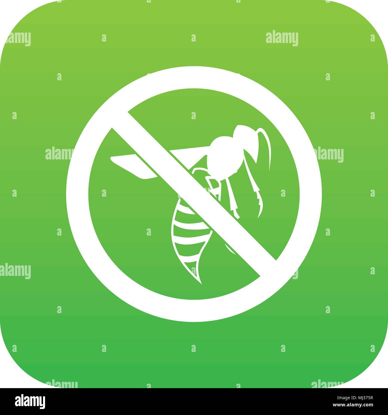 No wasp sign icon digital green Stock Vector Image & Art - Alamy