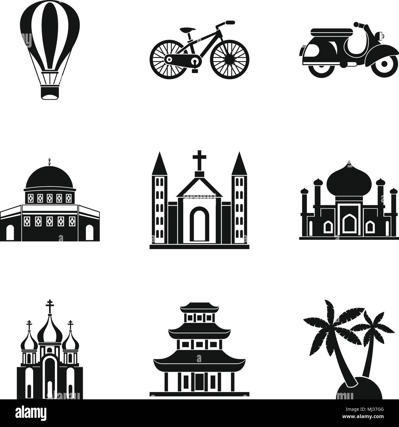 Cultural distinction icons set, simple style Stock Vector Image & Art ...