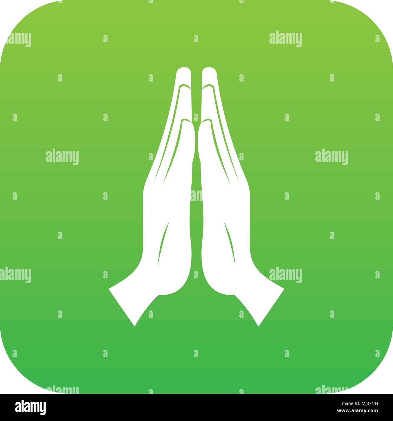 Prayer icon digital green Stock Vector Image & Art - Alamy