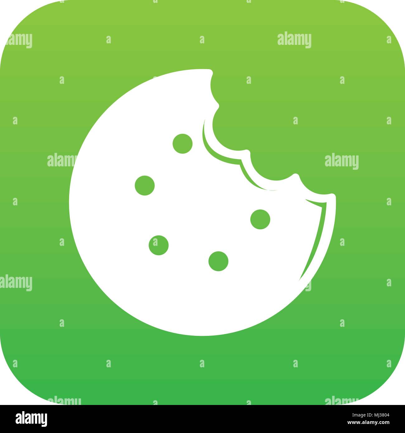 Bite biscuits icon green vector Stock Vector Image & Art - Alamy