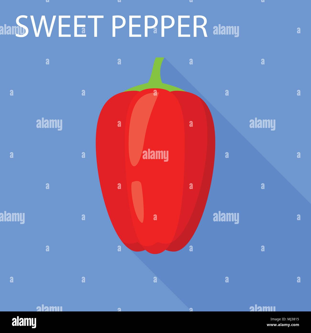 Pimiento pepper slice Stock Vector Images - Alamy