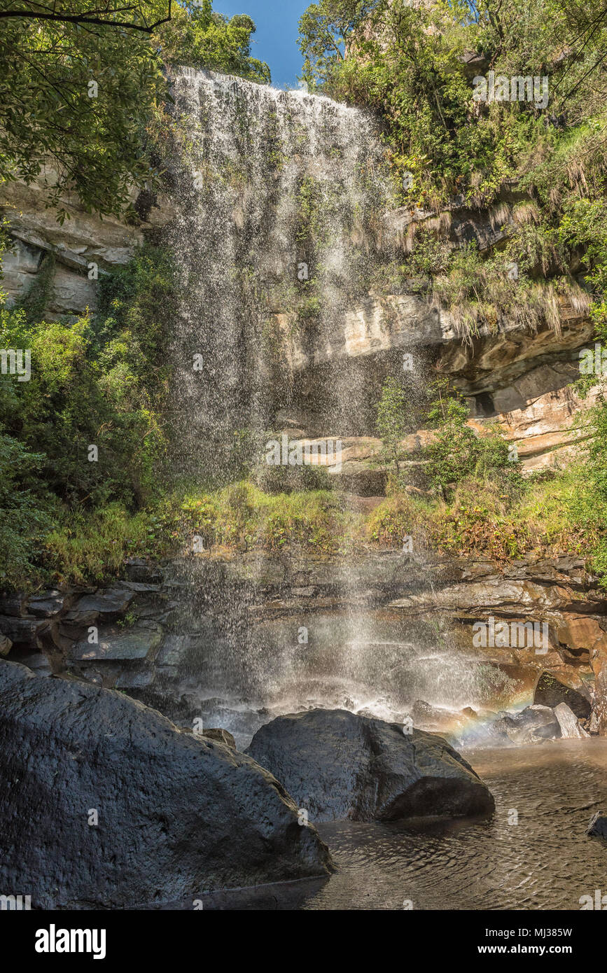 Nandis waterfall near Monks Cowl in the Kwazulu-Natal Drakensberg Stock ...