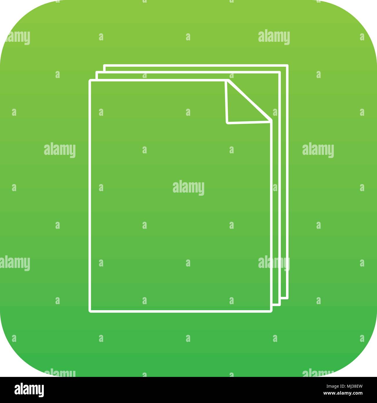 Paper icon green vector Stock Vector Image & Art - Alamy