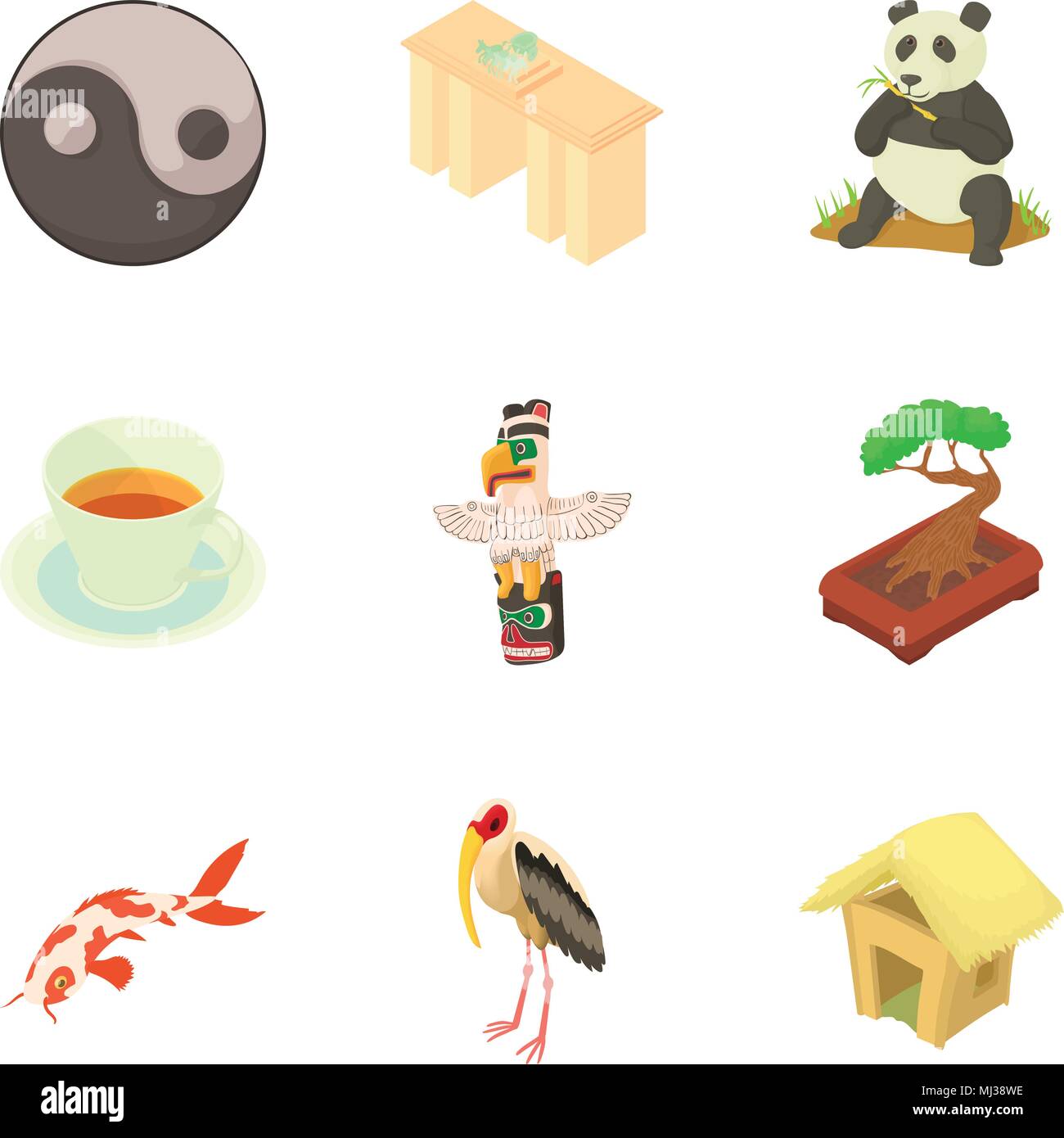 Interstate icons set, cartoon style Stock Vector Image & Art - Alamy