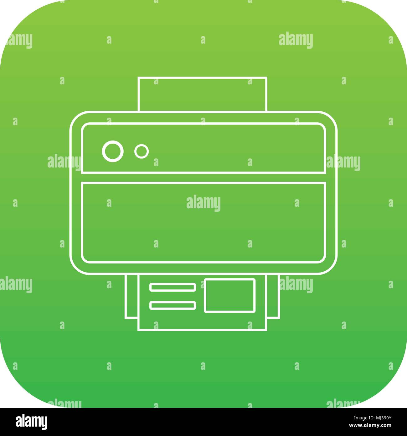 Printer icon green vector Stock Vector Image & Art - Alamy