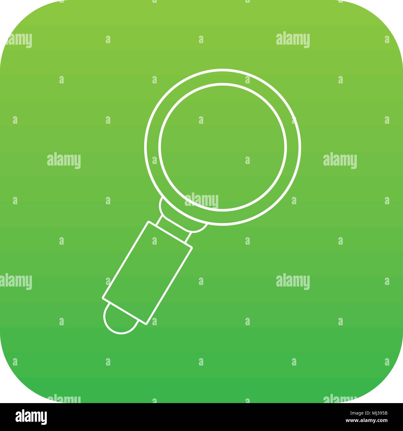 Loupe icon green vector Stock Vector Image & Art - Alamy