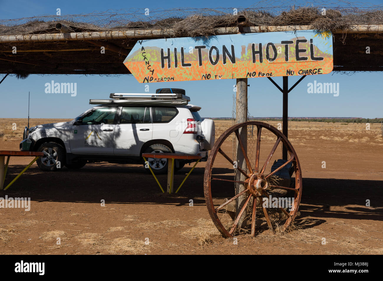 The bare and desolate free campground opposite the Middleton Hotel in ...