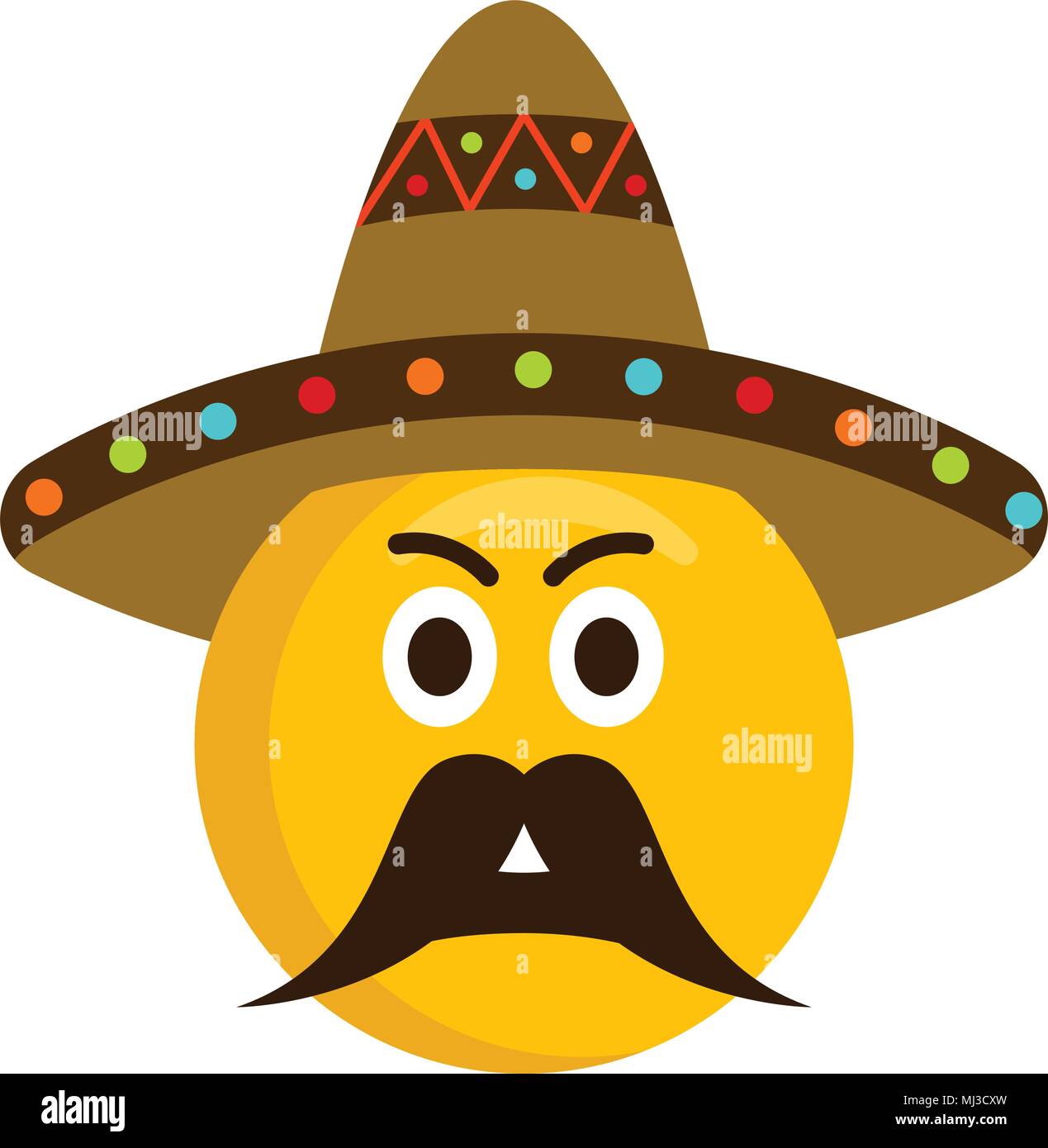 Mexican man character icon vector hi-res stock photography and images ...