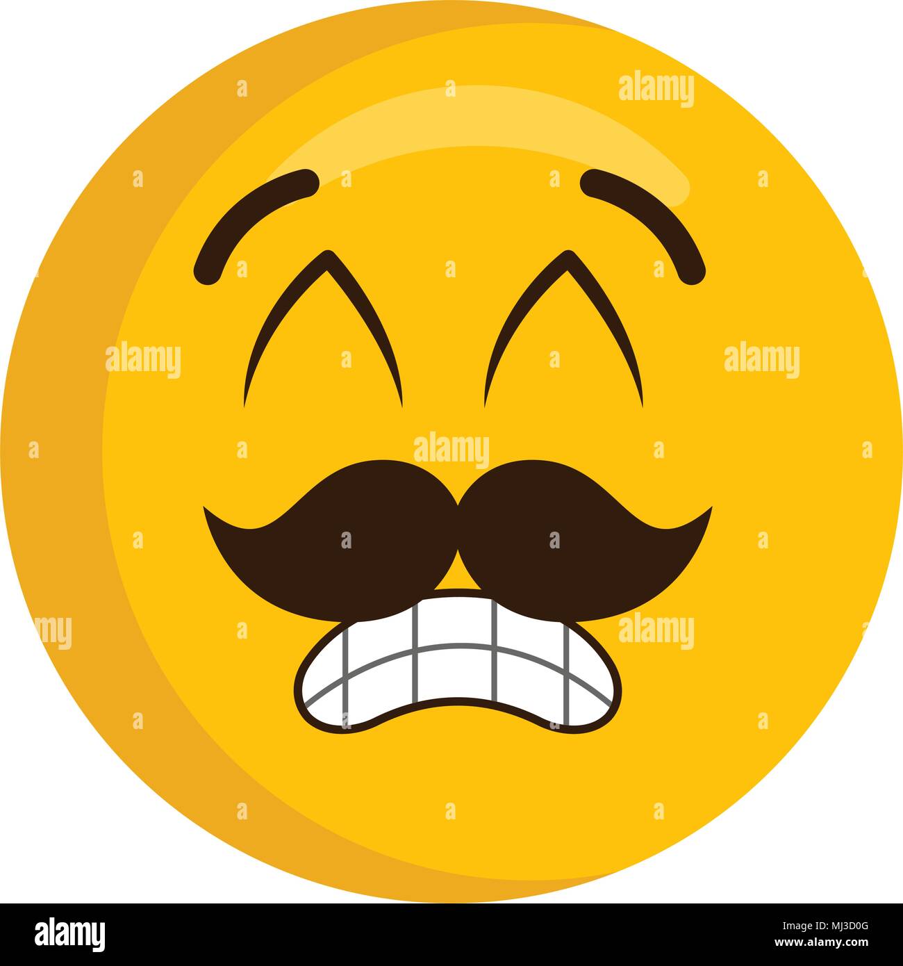Smiley face mustache Stock Vector Images - Alamy