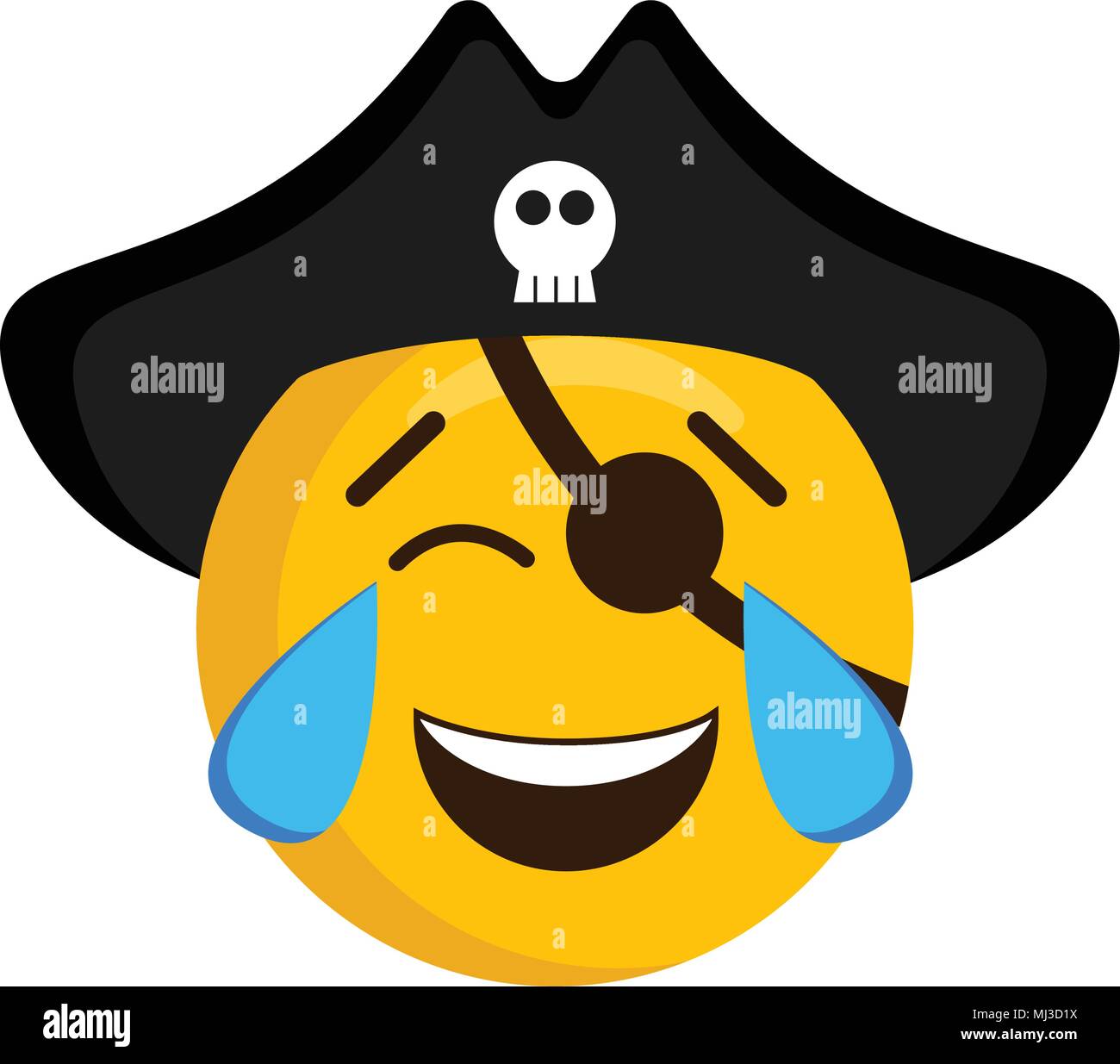 Pirate emoji emoticon smiley face hi-res stock photography and images ...