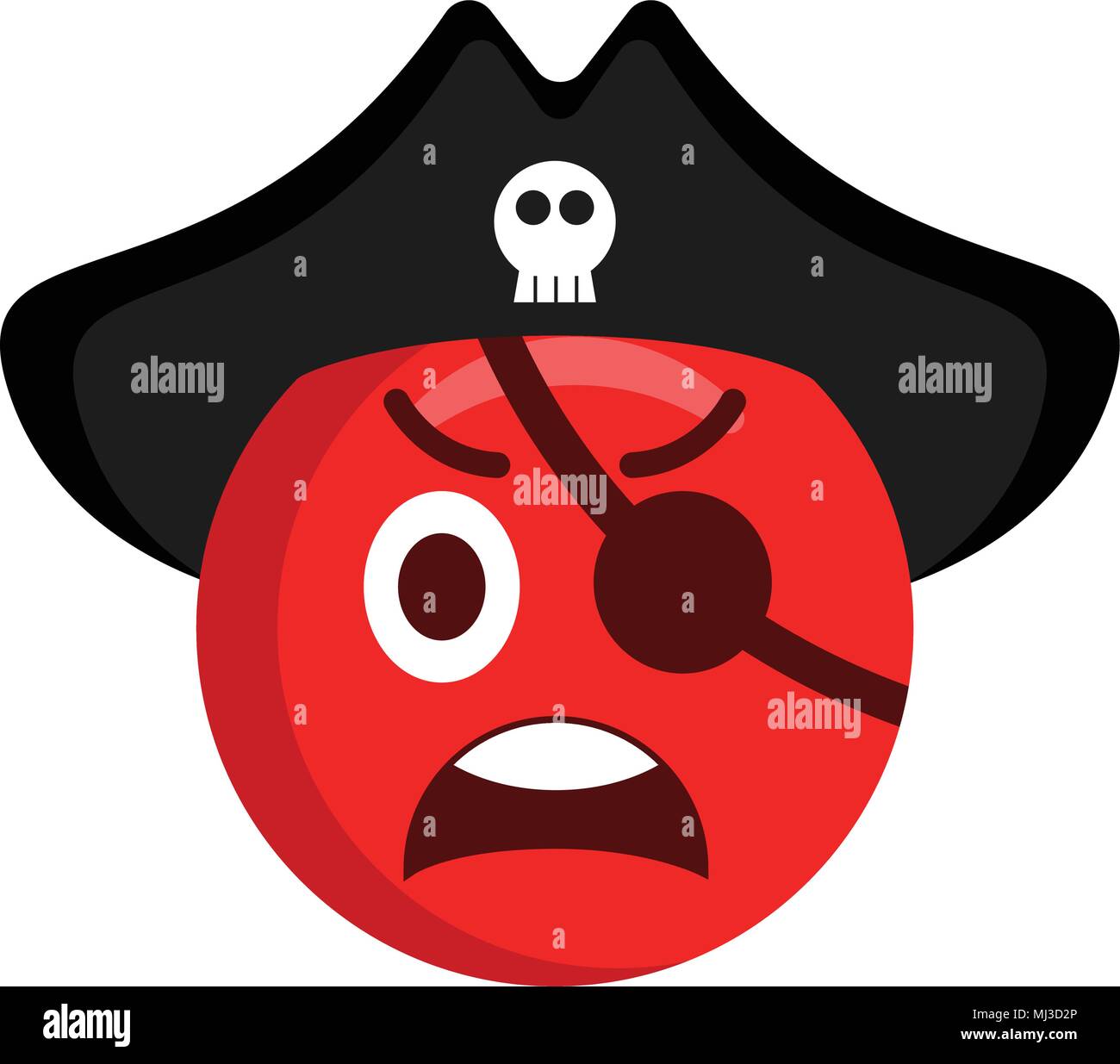 Pirate emoji emoticon smiley face hi-res stock photography and images ...
