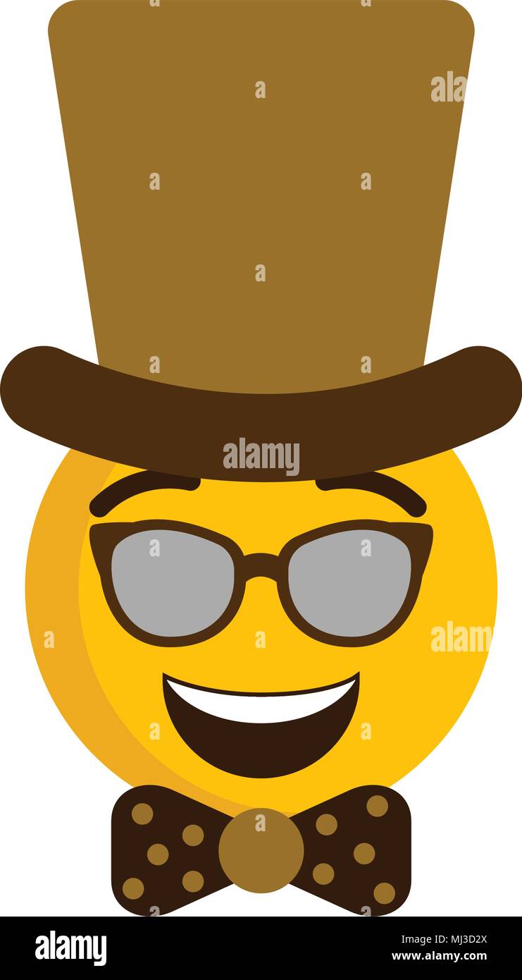 Happy emoji glasses Stock Vector Images - Alamy