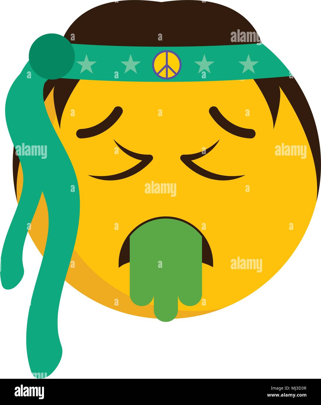 Sick emoji vector icon Stock Vector Images - Alamy