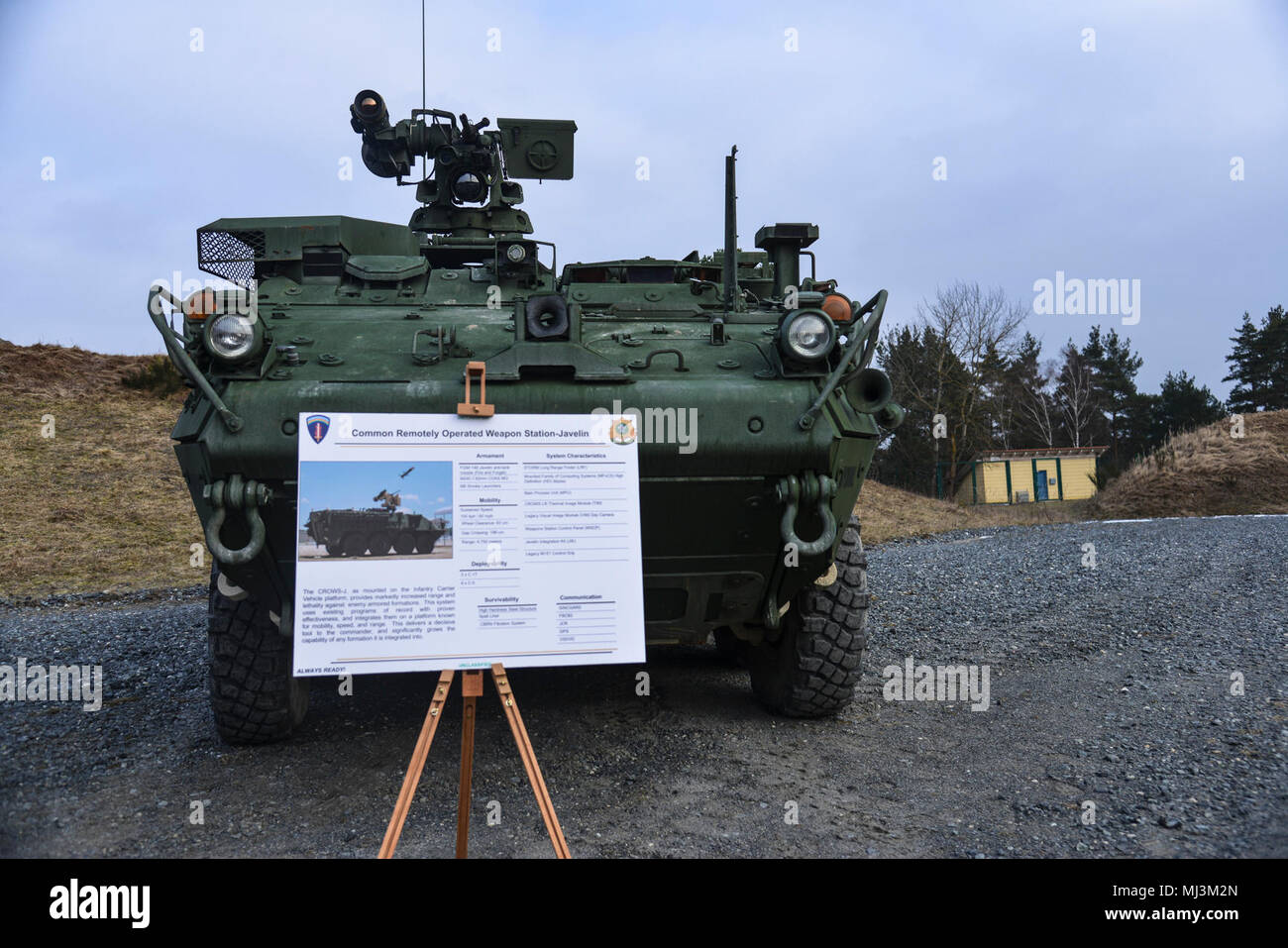 U.S. Soldiers with 4th Squadron, 2nd Cavalry Regiment (2CR) set up a ...