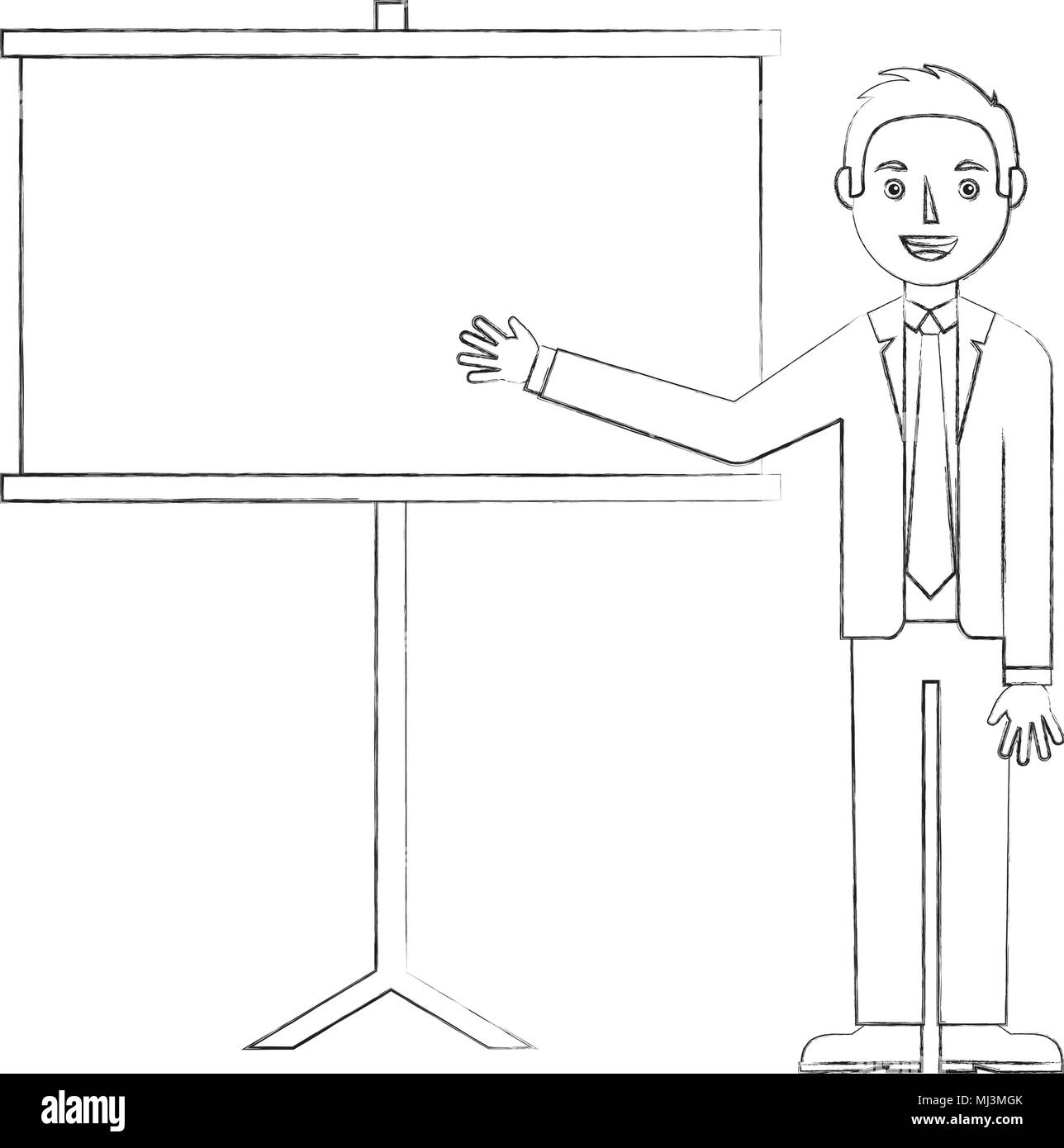 Business people meeting whiteboard in Black and White Stock Photos ...