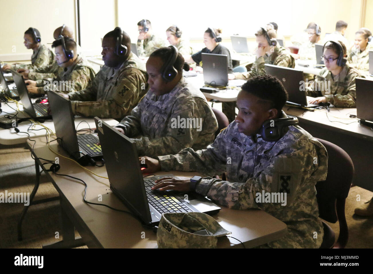 Soldiers with the 642nd Regional Support Group participated in virtual ...