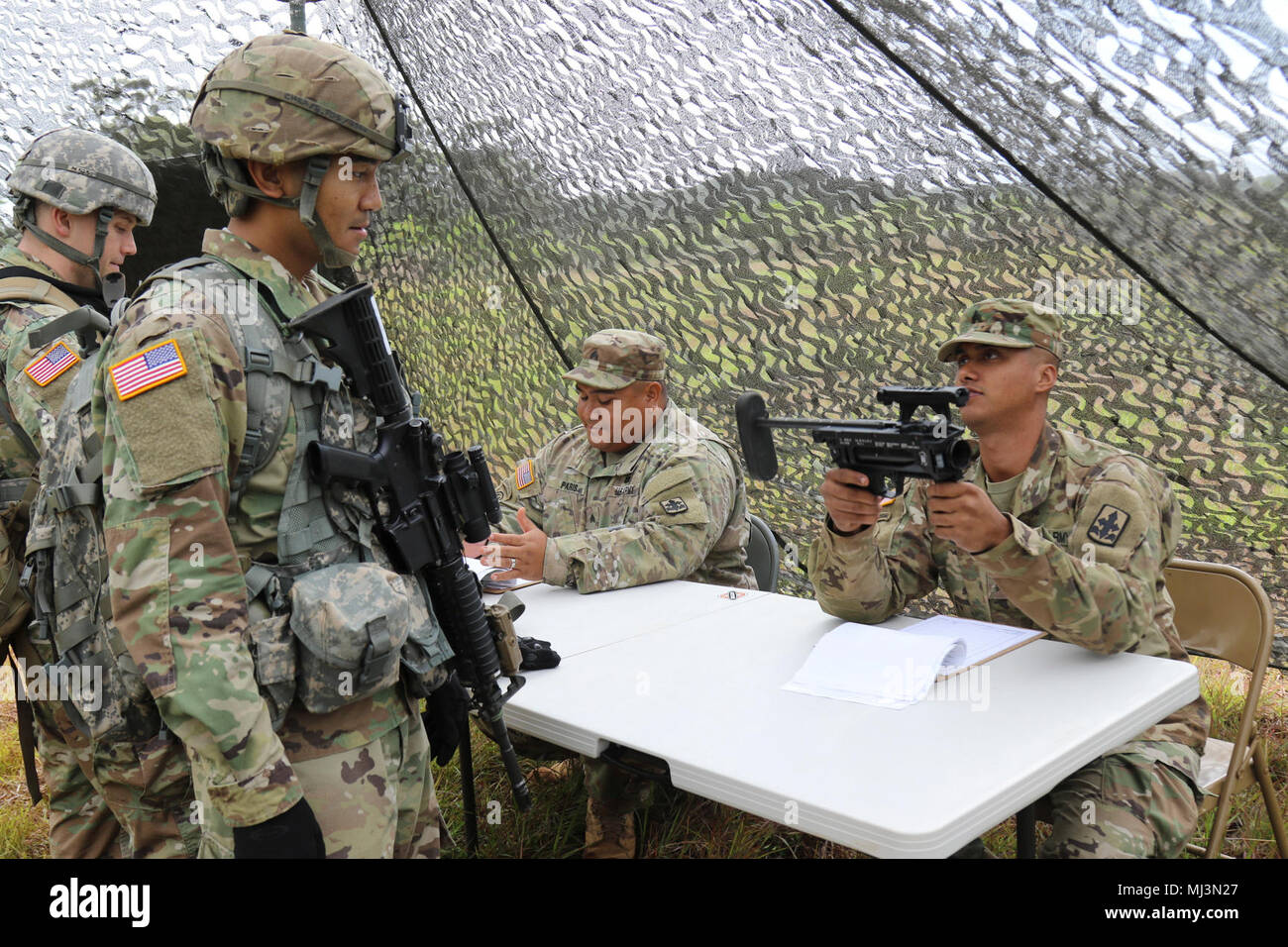 Sgt. William A. Chea of 1st Platoon Troop B, 1-299 Cavalry Regiment ...