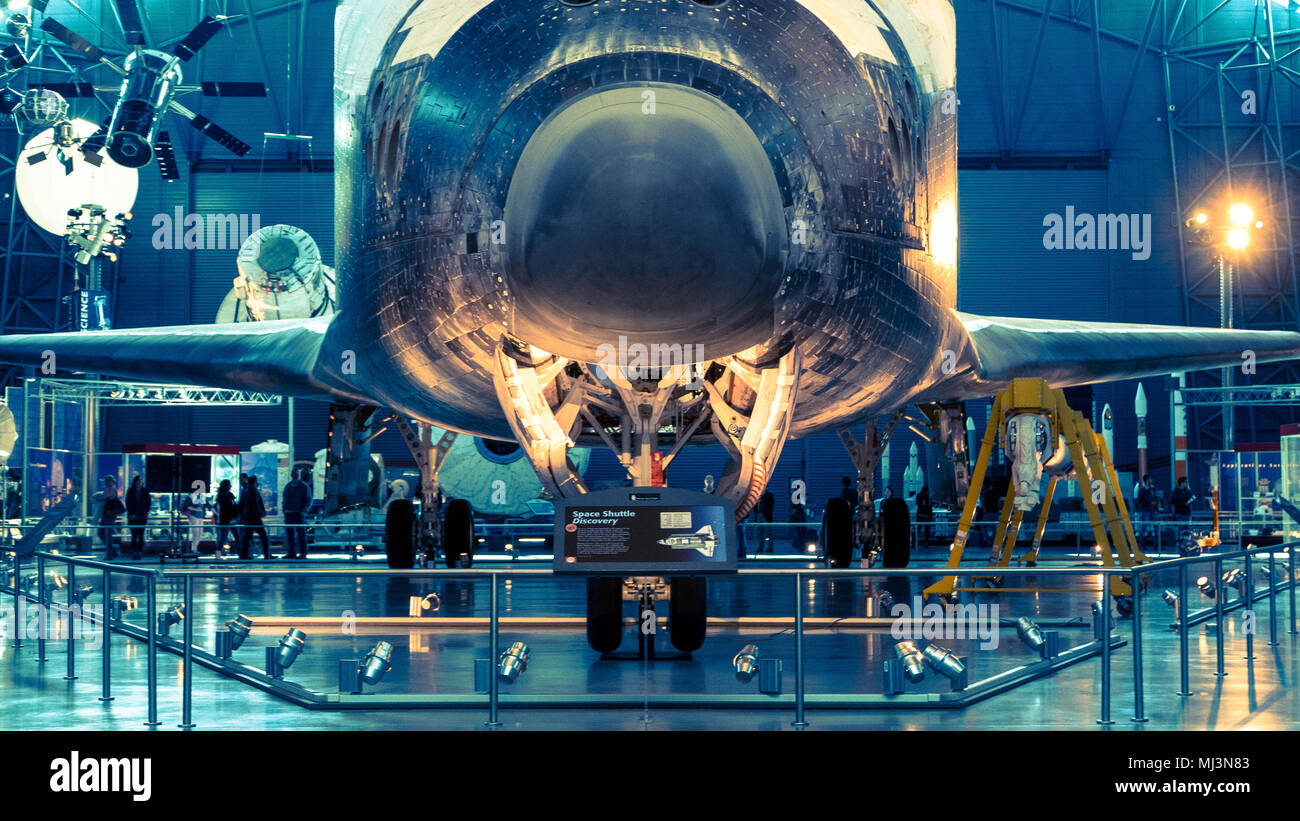 Hazy Space Shuttle Discovery