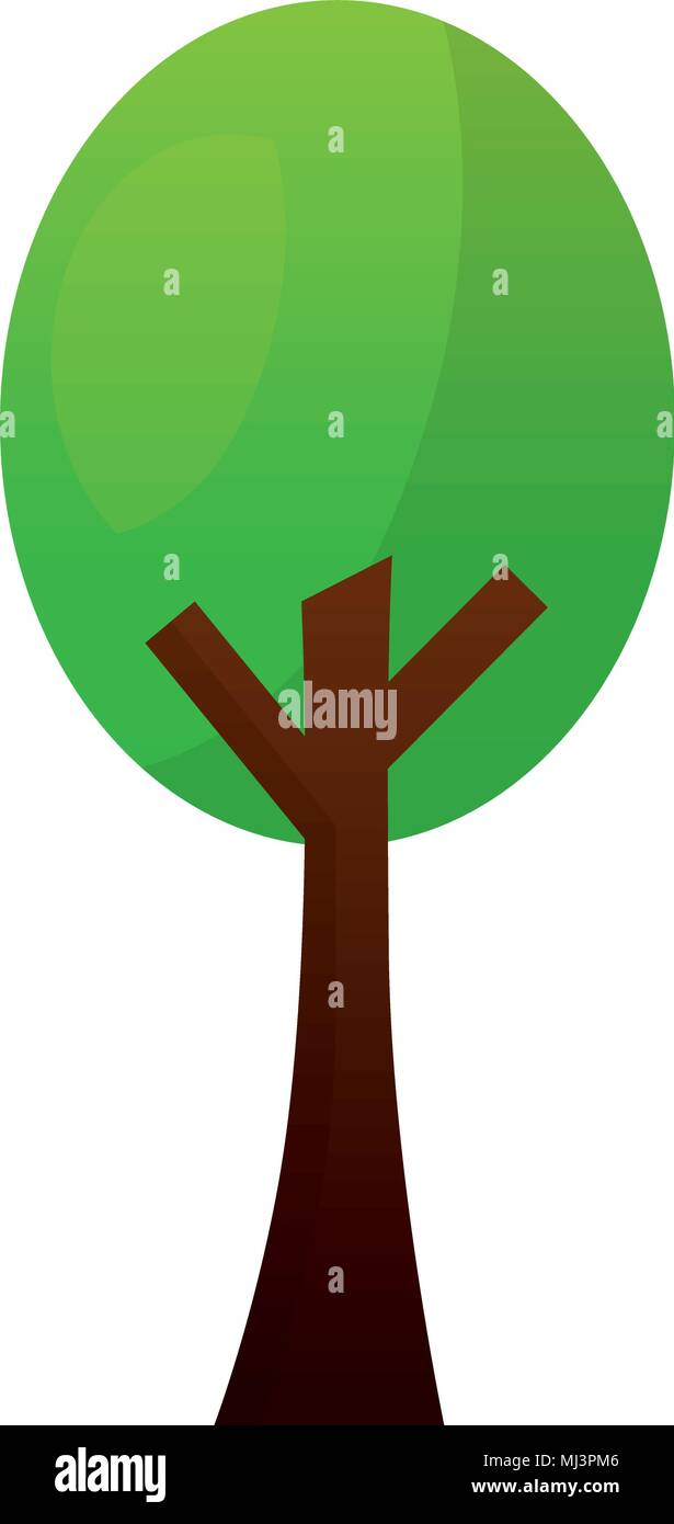 green leafy tree foliage natural image vector illustration Stock Vector ...