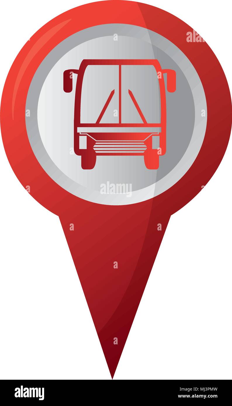 bus station pointer gps navigation location image vector illustration ...
