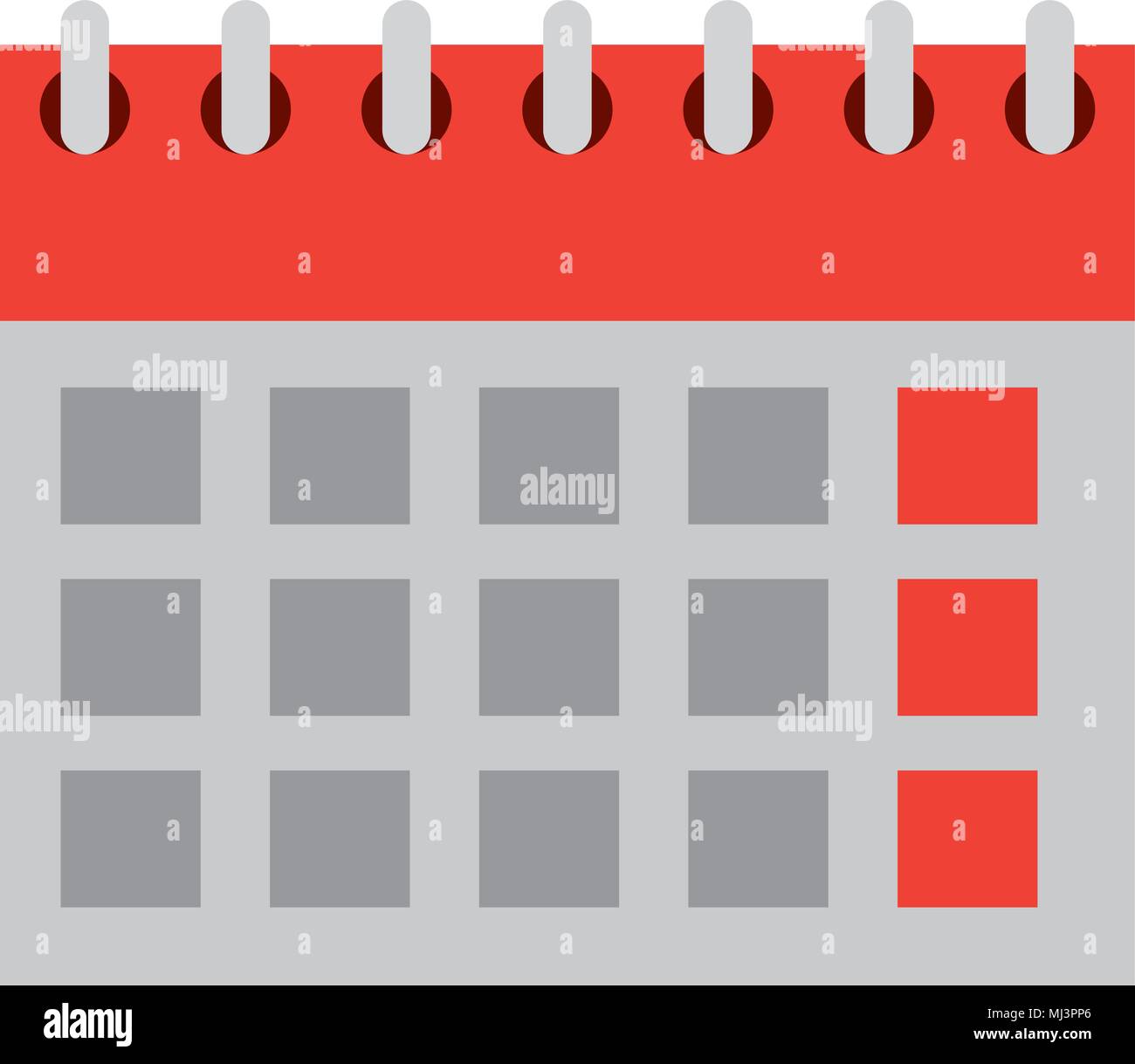calendar planning month date time vector illustration Stock Vector ...