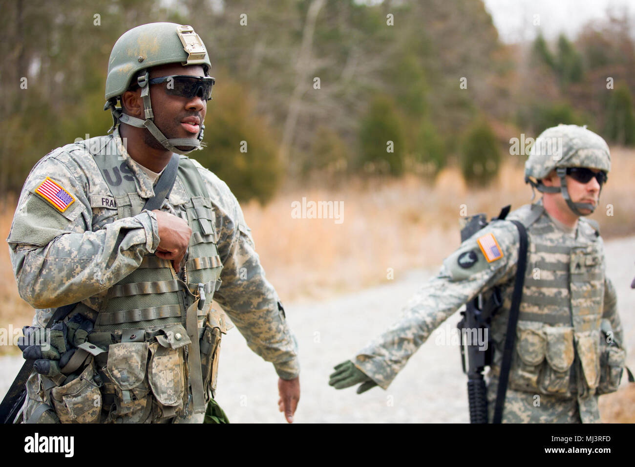U.S. Army Reserve Soldiers learn visual signals during the Combat ...