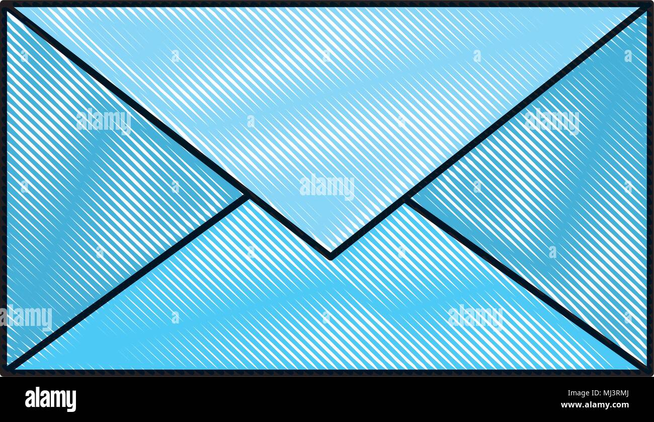 email envelope message letter communication vector illustration drawing ...