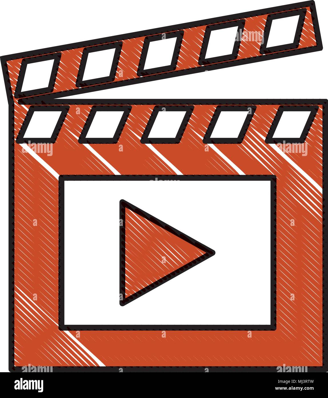 film movie clapper board image vector illustration drawing Stock Vector ...