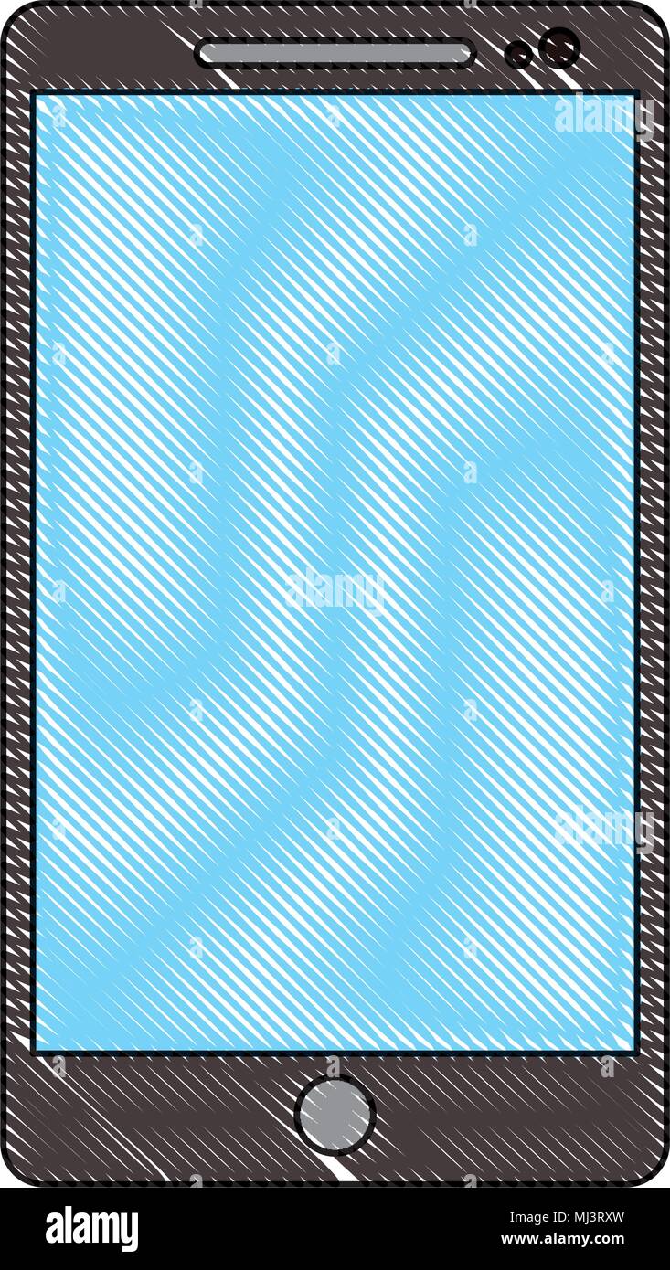 smartphone mobile device wireless image vector illustration drawing ...