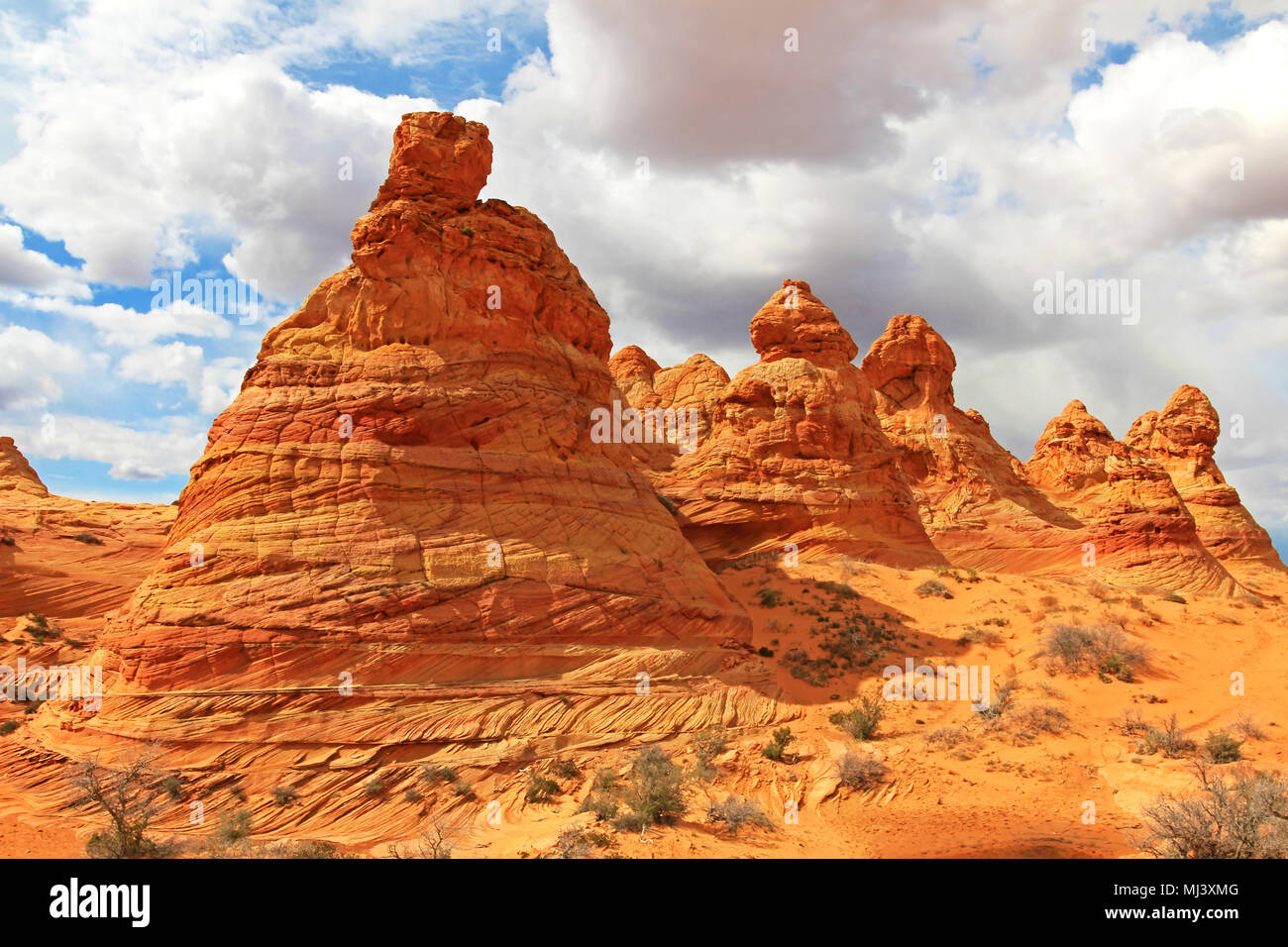 Cottonwood Teepees, a rock formation near The Wave at Coyote Buttes ...