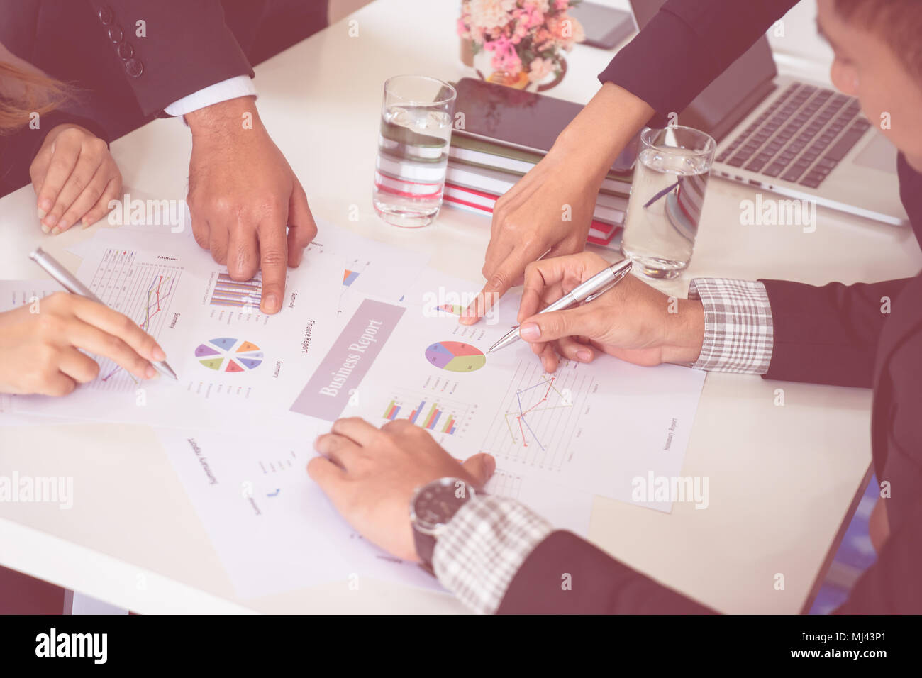 Business management team having a meeting in meeting room Stock Photo ...