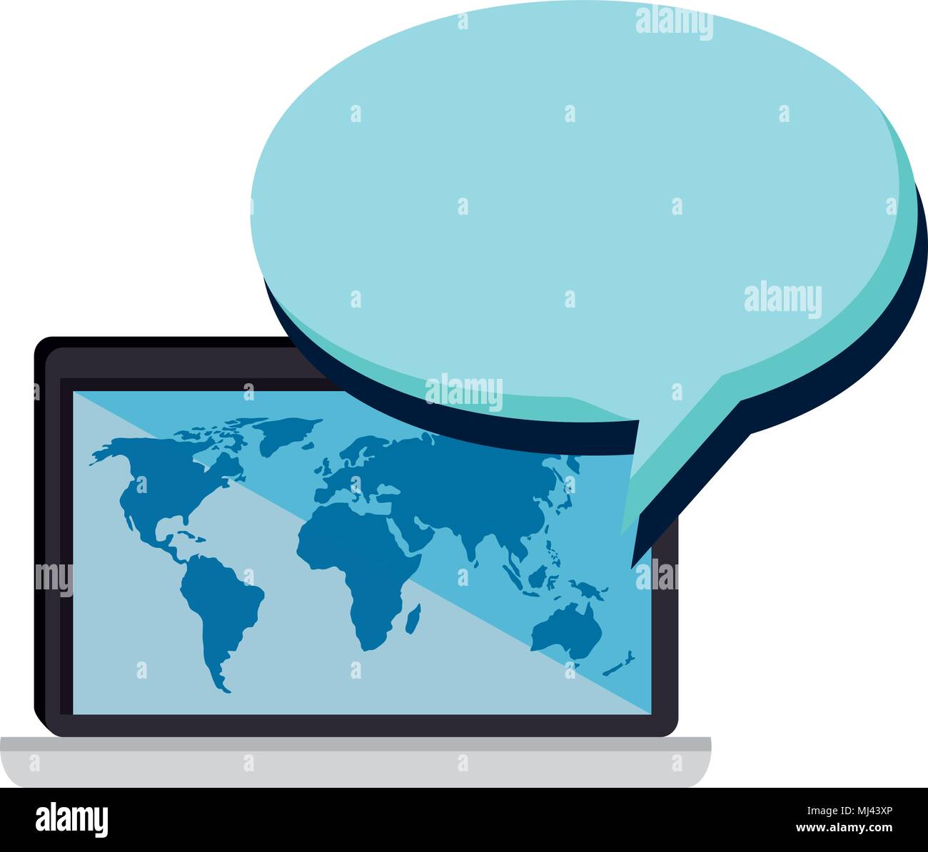 Laptop bubble planet hi-res stock photography and images - Alamy