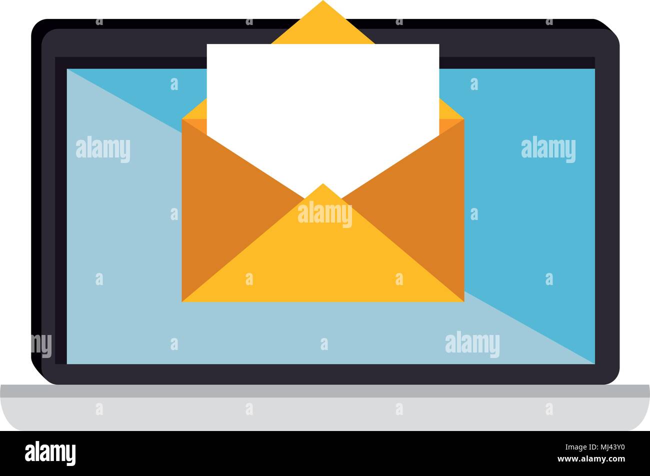 Envelope computer keyboard concept email Stock Vector Images - Alamy